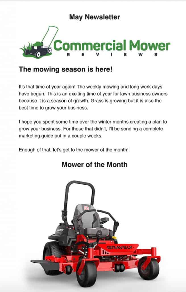 Newsletter - Lawn Growth